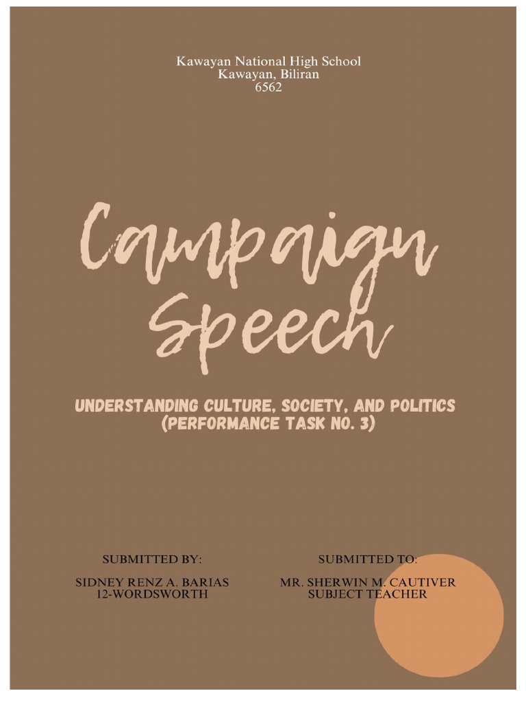 Speech Cover Page | PDF