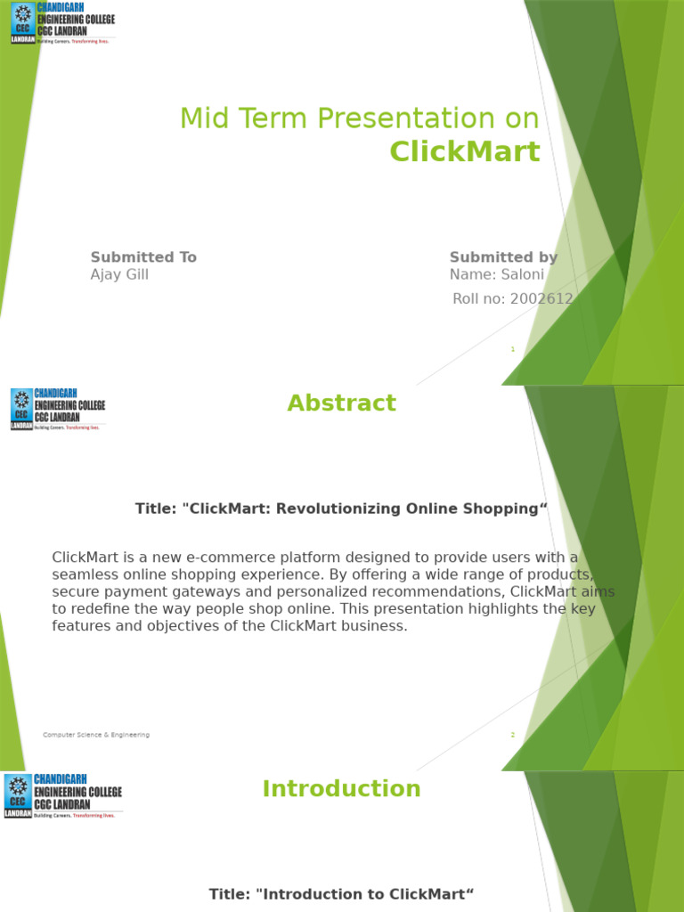Mid Term Presentation Format | PDF | Online Shopping | E Commerce