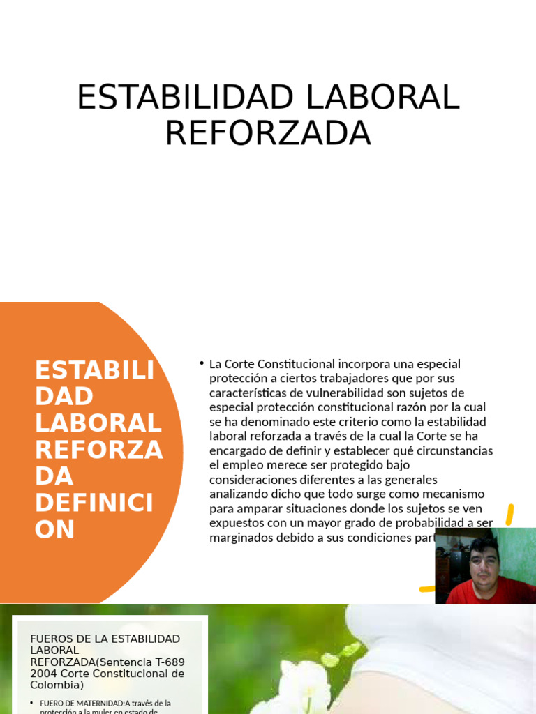 Estabilidad Laboral y Terminacion Del Contrato | PDF | Derecho laboral ...
