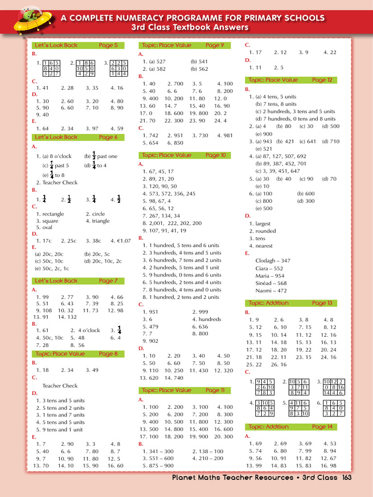 3rd Class Maths Teacher Resources | PDF | Mathematics | Elementary Geometry