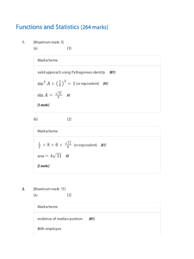 Functions and Statistics Ms | PDF | Euclidean Geometry | Elementary ...