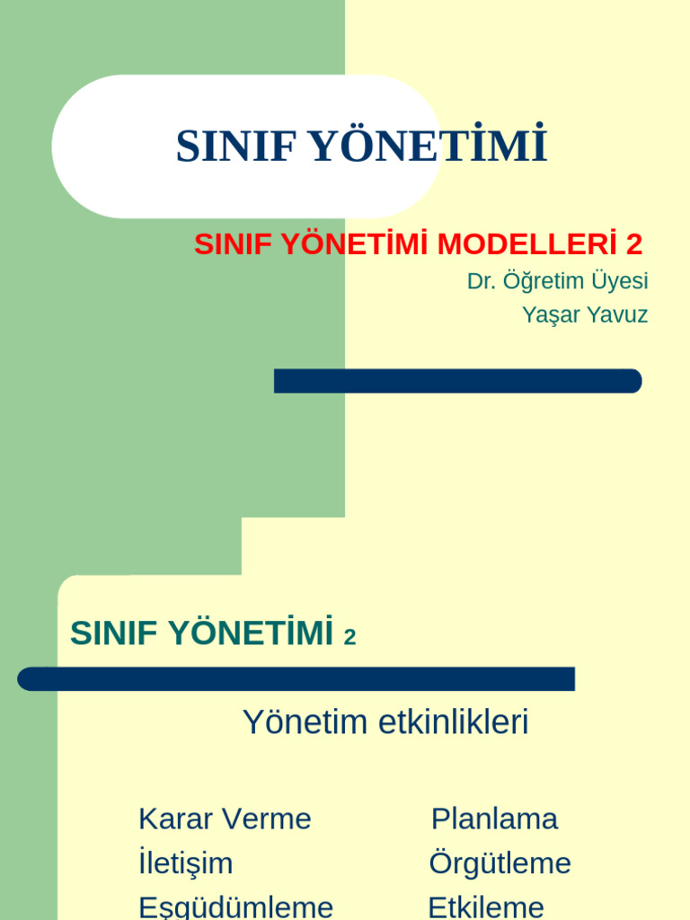 Sunu.4 Sinif Yöneti̇mi̇ Modelleri̇ 2 (Demokratik-Otokratik) | PDF