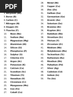 Valency of First 20 Elements With Their Symbol | PDF