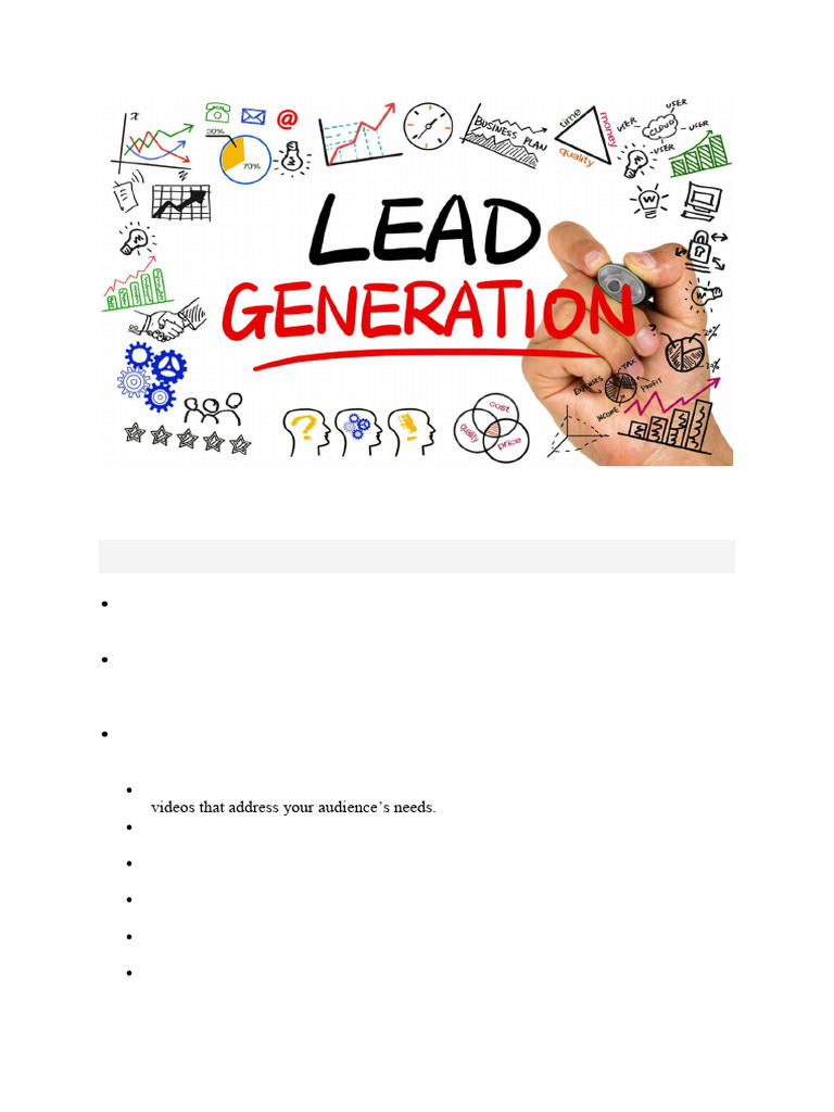 Lead Generation | PDF | Career & Growth | Finance & Money Management