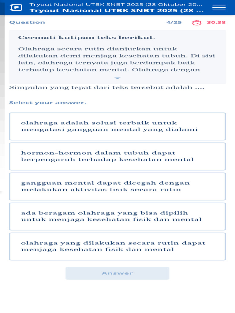 Tryout Nasional UTBK SNBT 2025 (28 Oktober 2024) - Literasi Dalam Bahasa Indonesia Learn 5 | PDF ...