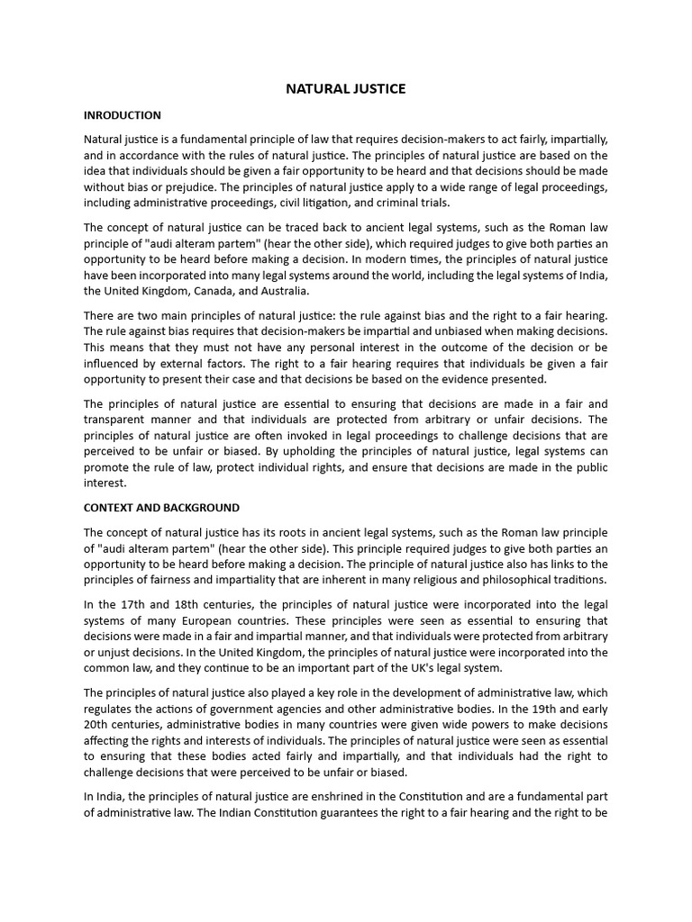 NATURAL-JUSTICE | PDF | Justice | Crime & Violence