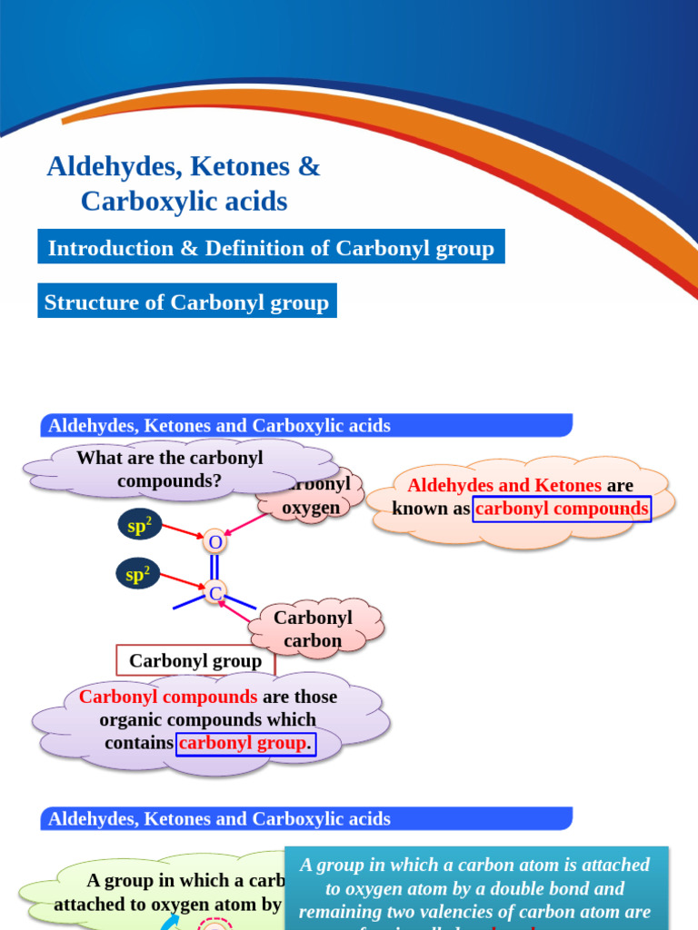 Module 1 - Introduction and Definition | PDF | Aldehyde | Ketone