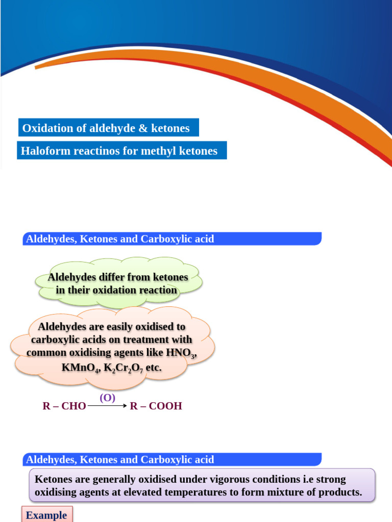 Module 16-Haloform Reactions For Methyl Ketones | PDF | Ketone | Aldehyde