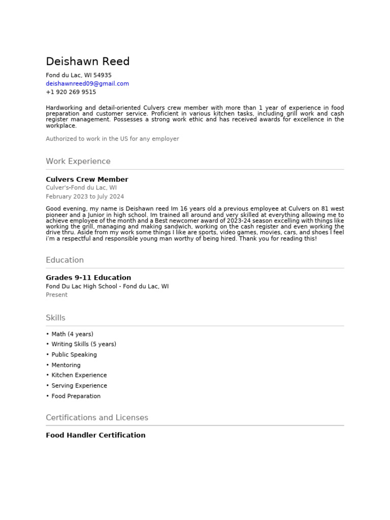 Resumw | PDF | Career & Growth