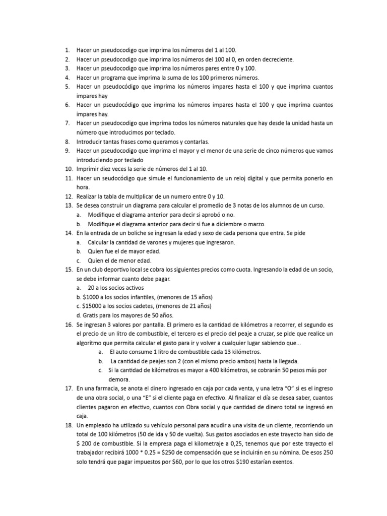 1) Ejercicios 2024 | PDF | Métodos y materiales de enseñanza