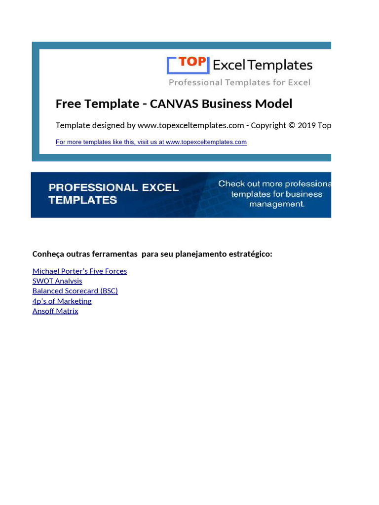 Canvas Business Model Template | PDF | Prices | Business