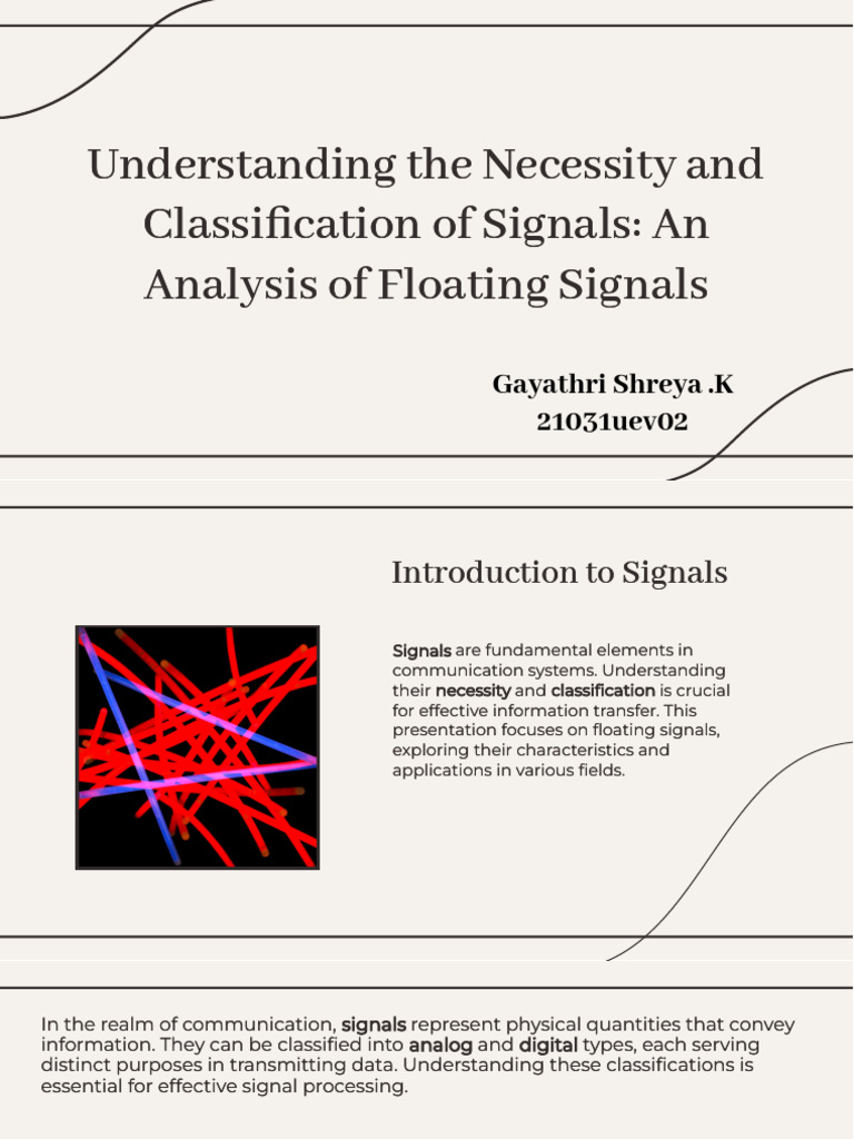 Floating Signals: Importance and Applications | PDF | Communication ...