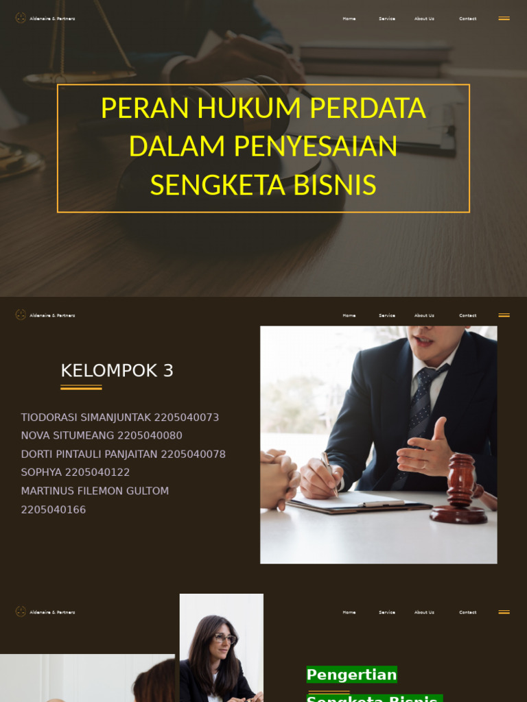 Peran Hukum Perdata Dalam Penyelesaian Sengketa Bisnis | PDF