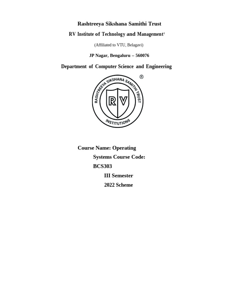 OS Module - 1 | PDF | Computer Data Storage | Operating System