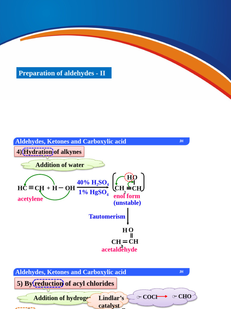 Module 5-Preparation of Aldehyde-II | PDF | Aldehyde | Carboxylic Acid