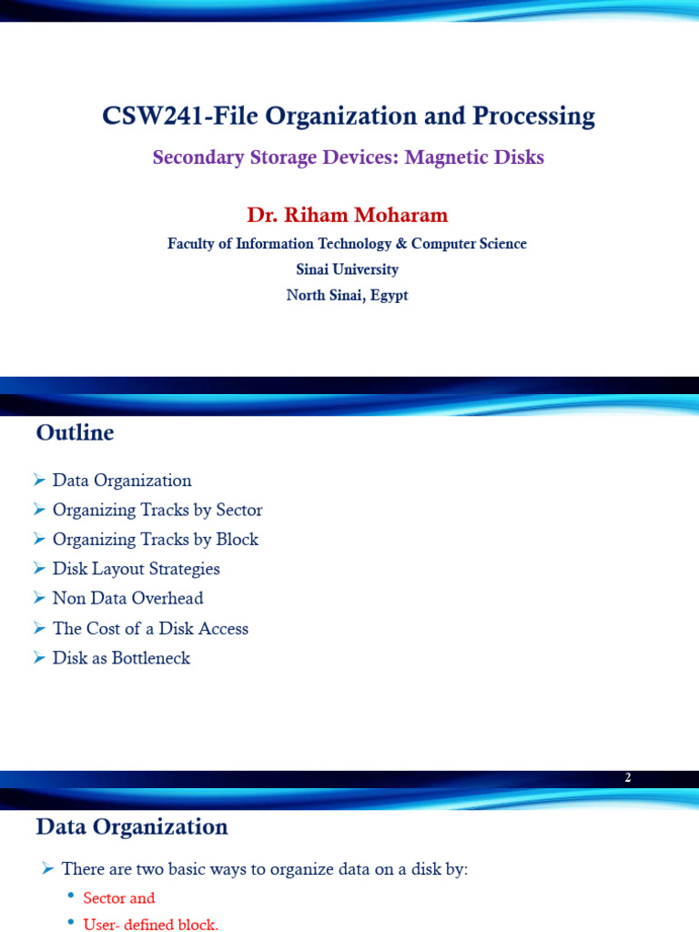 File_Organization-Lec5 | PDF | Disk Storage | Computer File
