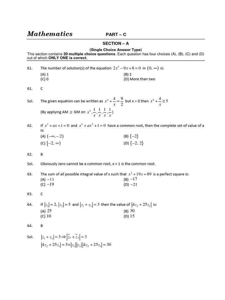 Aiits 2224 HCT Iv Jeem (GZB) | PDF | Ellipse | Trigonometric Functions