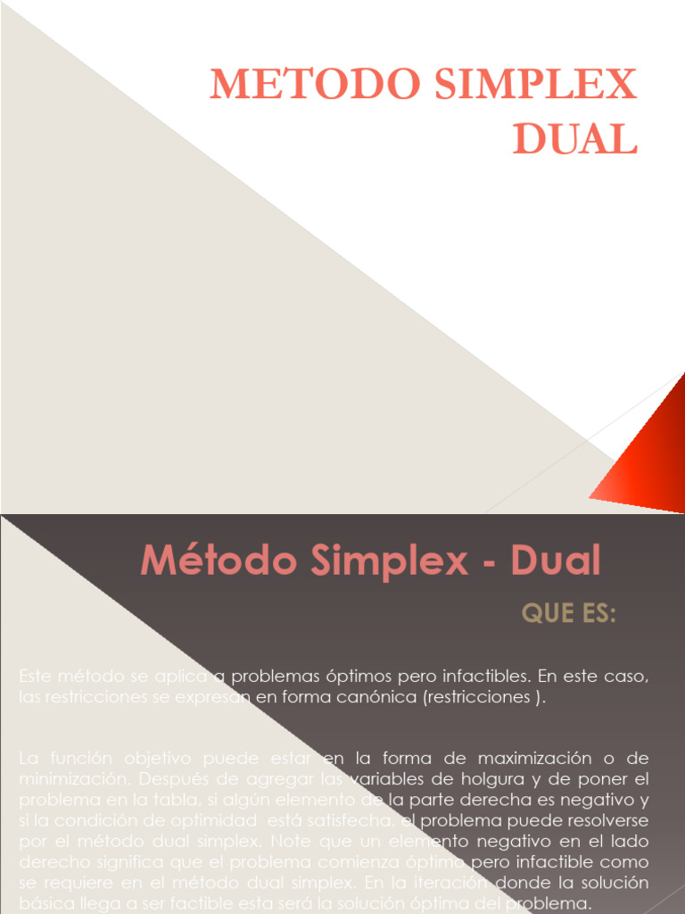 Metodo Simplex Dual | PDF | Ciencia computacional | Programación de computadoras
