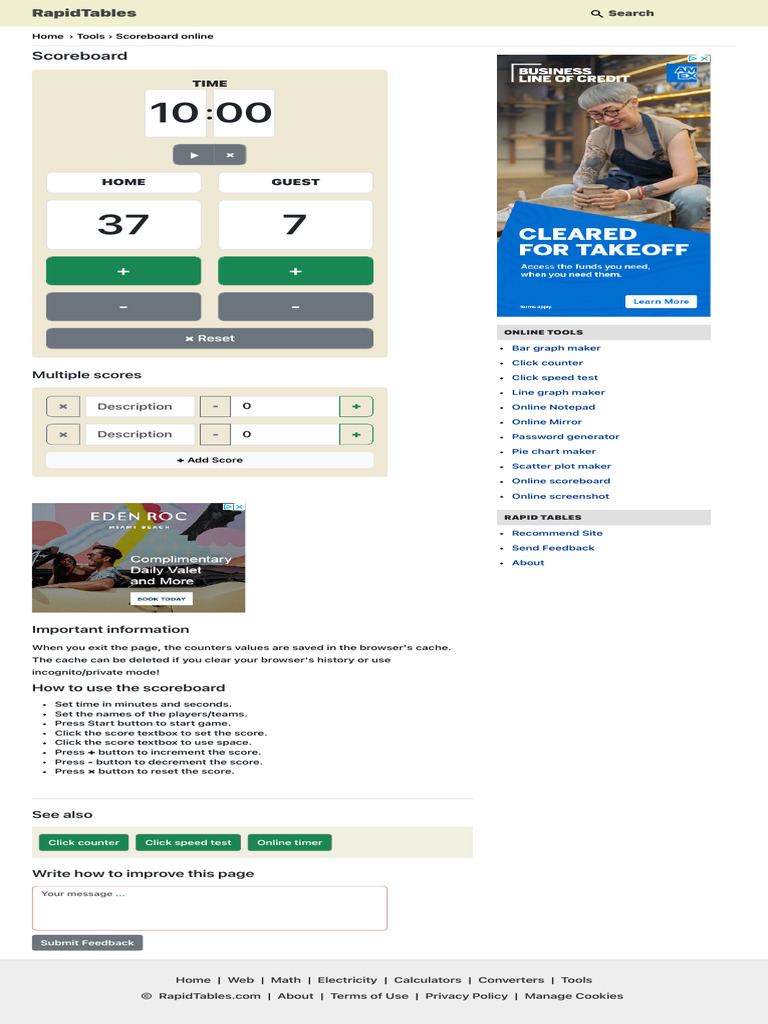 Online Scoreboard Tool Instructions | PDF | Computing | Computer Engineering