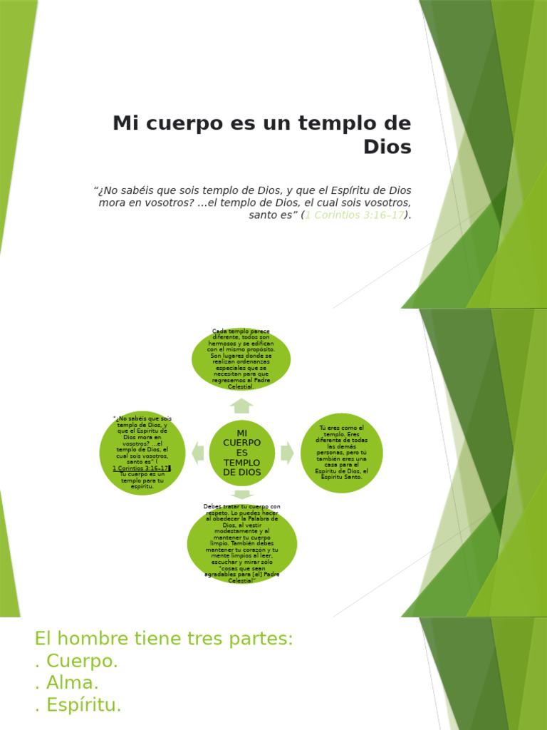 Mi Cuerpo Es Un Templo de Dios | PDF | Alma | templo