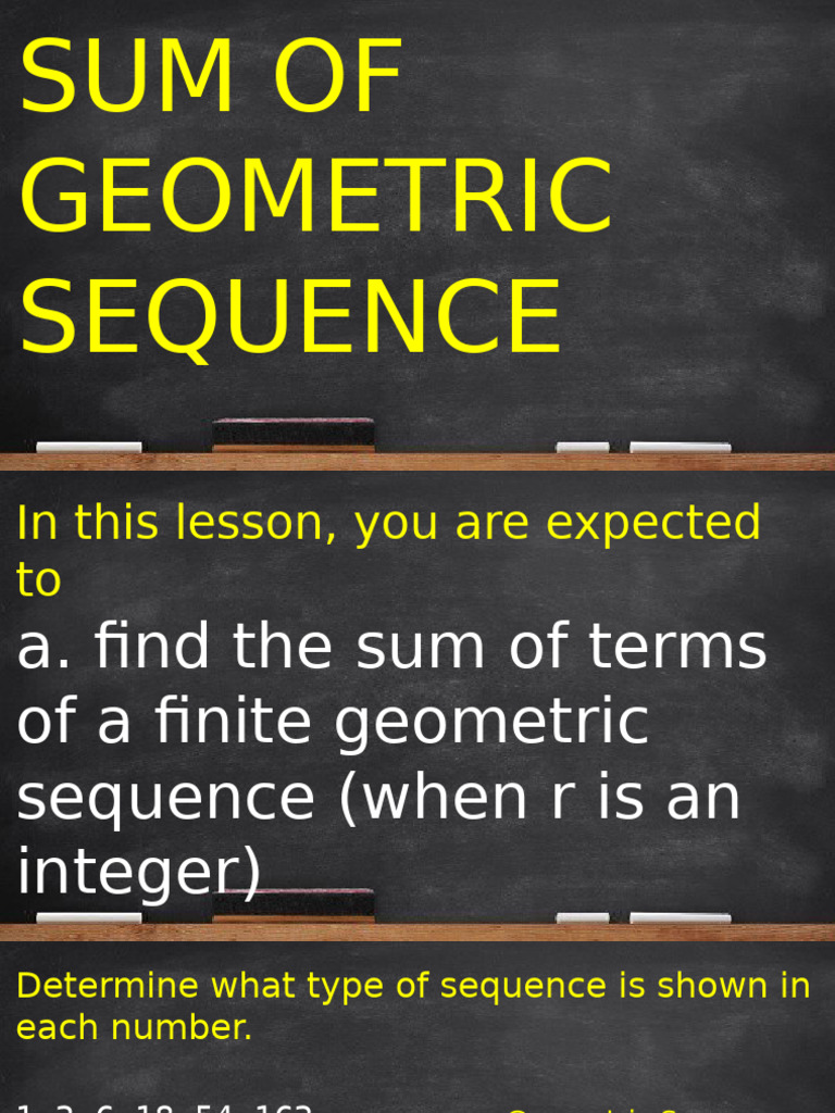 Q1 LESSON 7 Sum of Geometric Sequence | PDF | Summation | Number Theory
