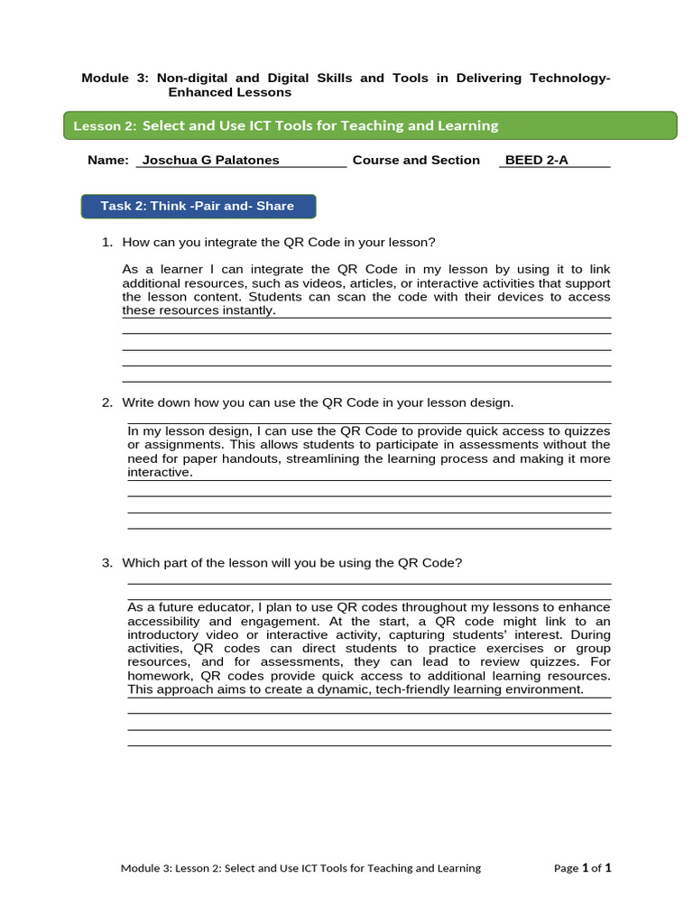MODULE 3_ LESSON 2_ task 2 template | PDF
