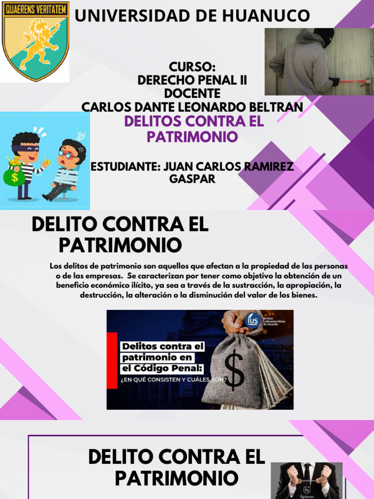 DELITO CONTRA EL PATRIMONIO | PDF | Robo | Castigos