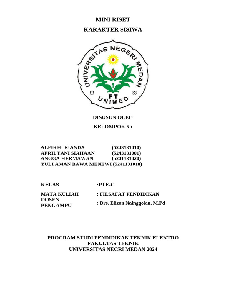 Mini Riset Kel 8 Filsafat Pendidikan | PDF