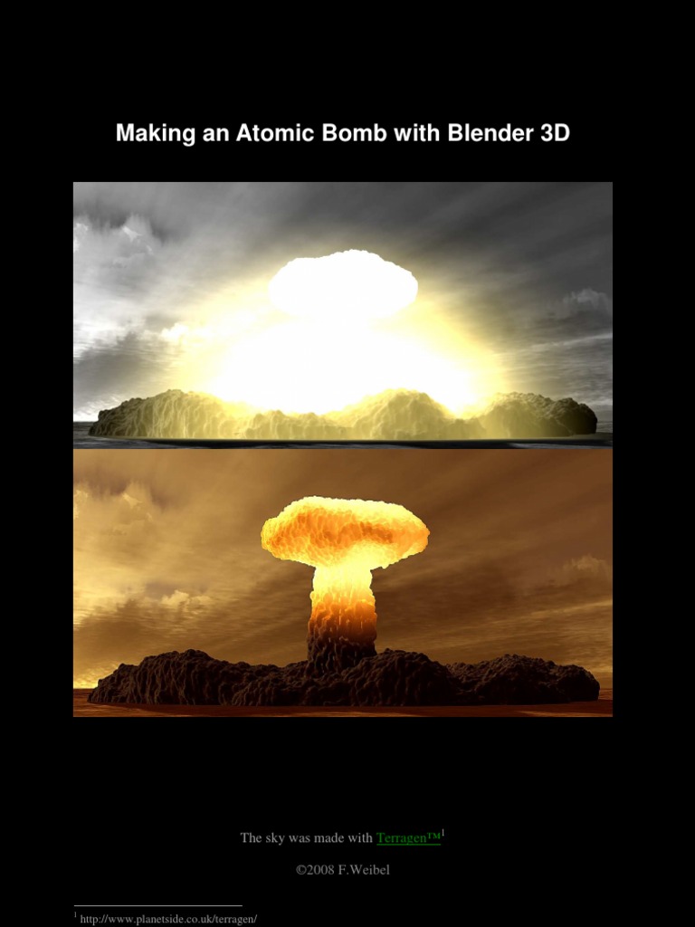 Atomic Bomb Tutorial en Blender | PDF | 3 D Computer Graphics | Texture ...