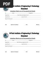 Missed Punch Attendance Form Template | PDF