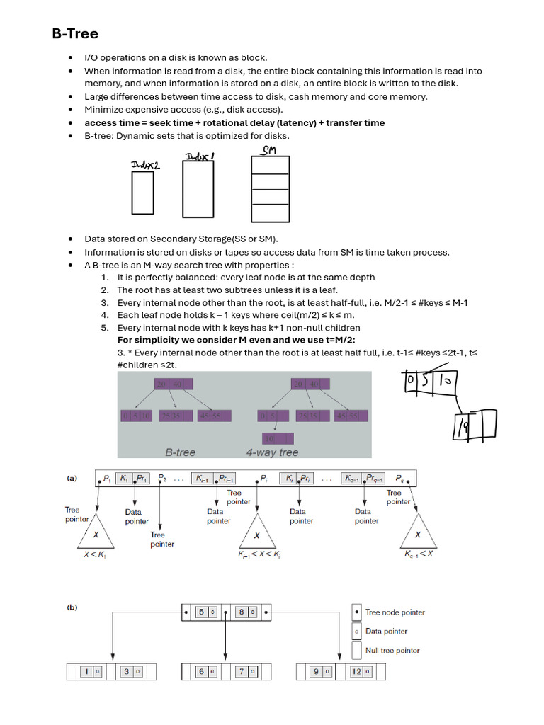 B-Tree | PDF | Computer Architecture | Computer Data B-Tree | PDF | Computer Architecture | Computer Data