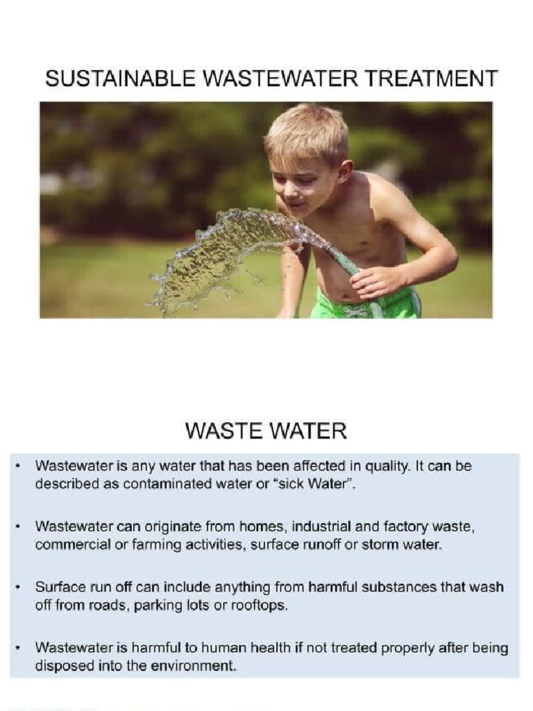 Sustainable Waste Water Treatment | PDF