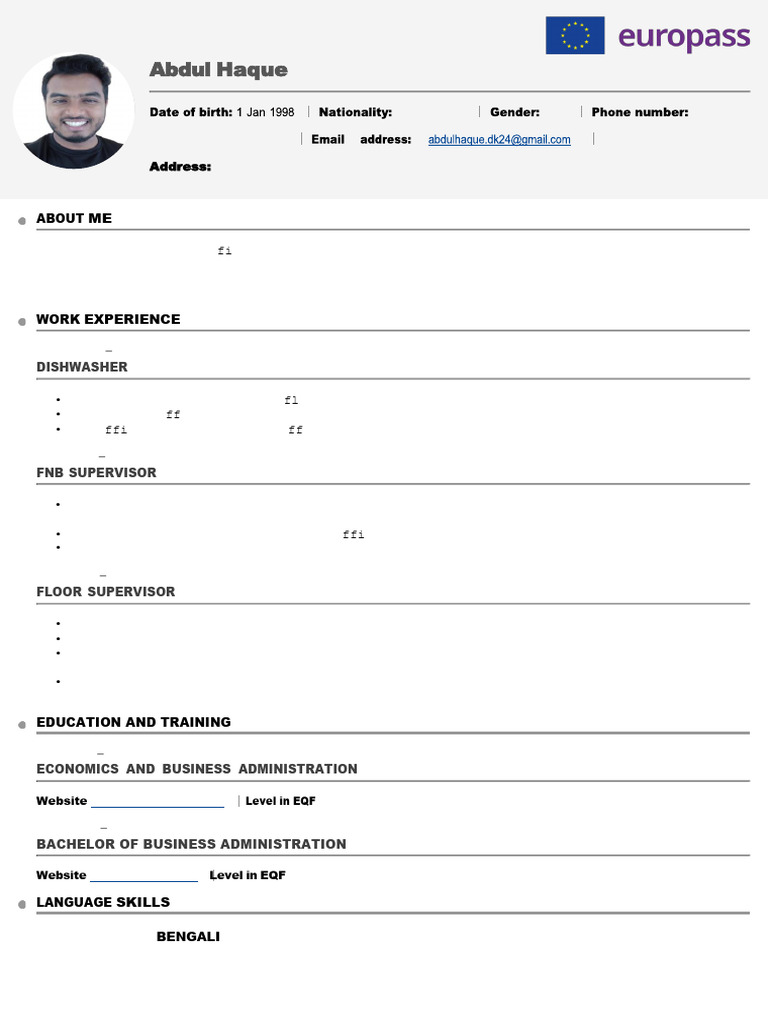 CV Abdul Haque | PDF