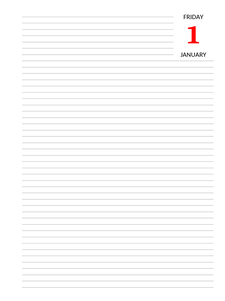 Base Diary Minimalist Day Per Page | PDF