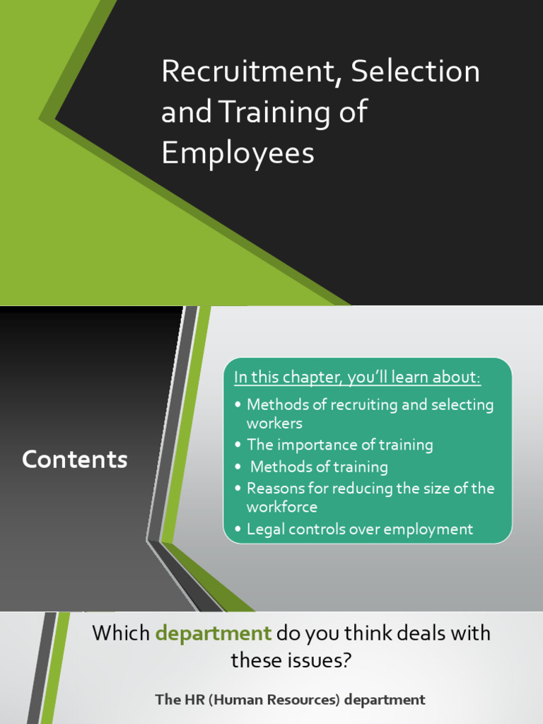 Igcse Business Recruitment And Training Part 3 Lms Pdf Recruitment