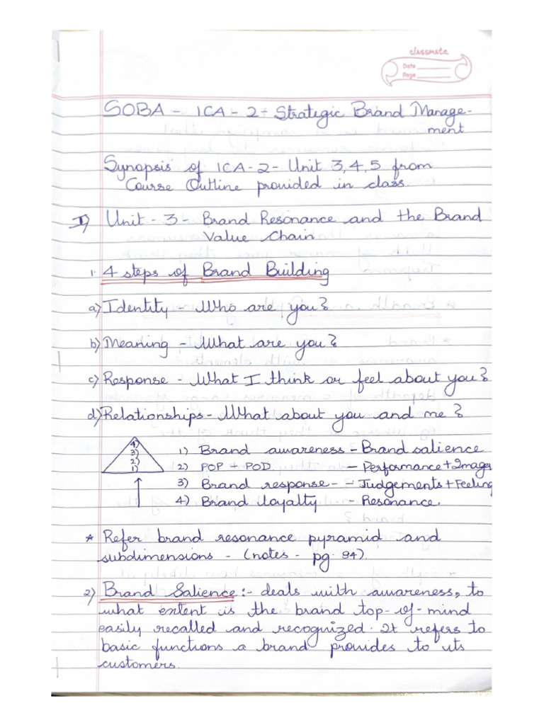 SBM ICA 2 Notes | PDF