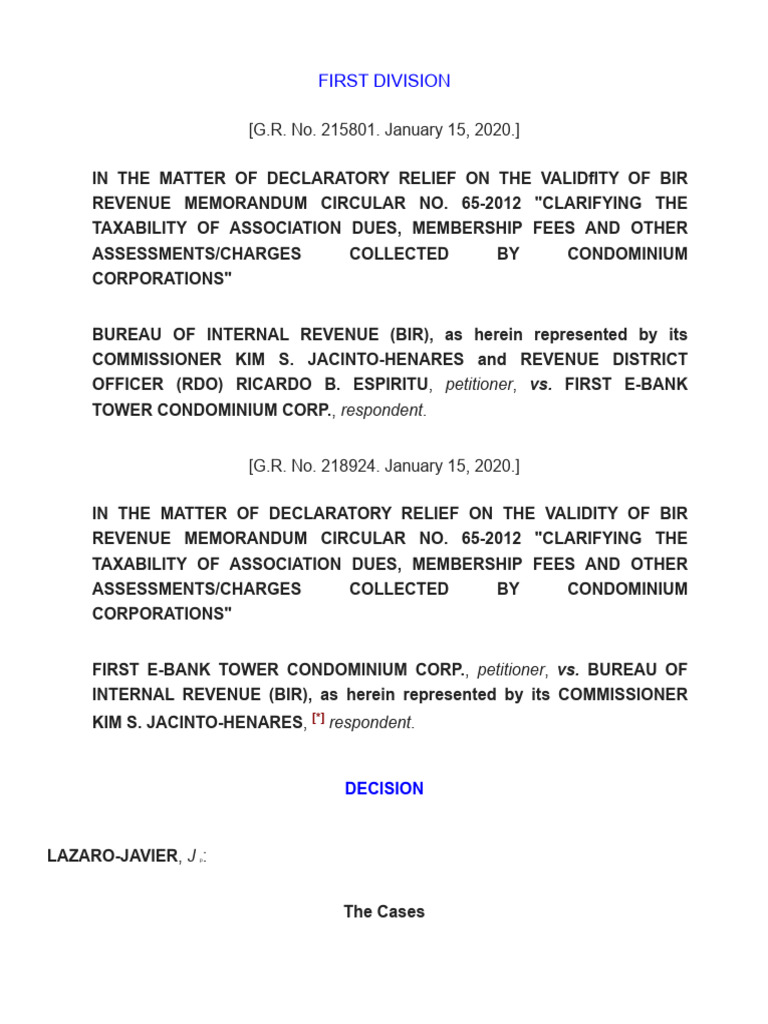 BIR V First E-Bank | PDF | Jurisdiction | Certiorari
