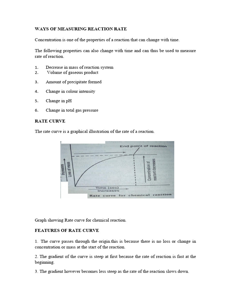 Ways of Measuring Reaction Rate | PDF | Reaction Rate | Chemical Reactions
