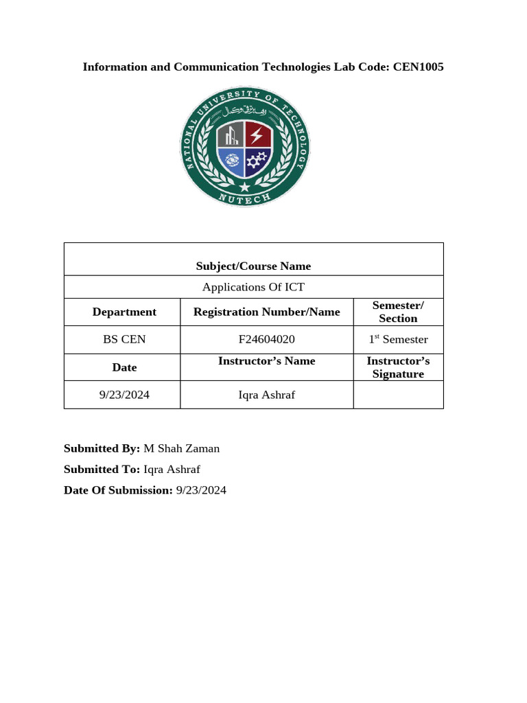 Assignment-Lab Report 1 CEW | PDF | Central Processing Unit | Graphics ...