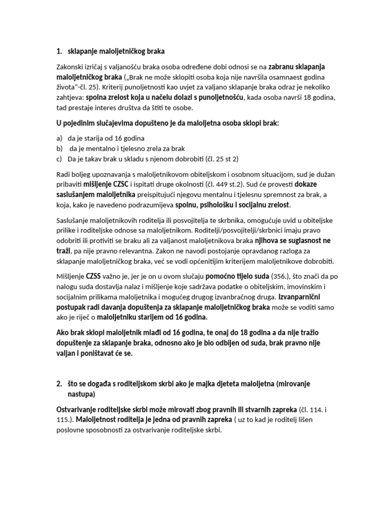 Pitanja, Usmeni, Obiteljsko | PDF