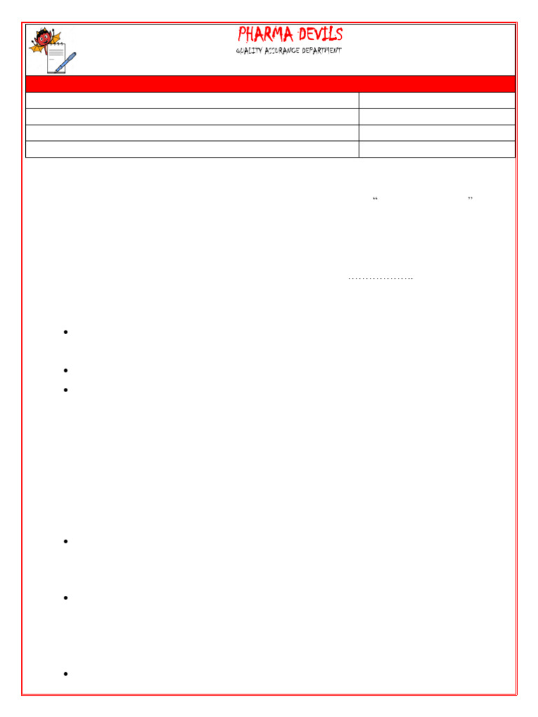 Facility Qualification SOP Overview | PDF | Verification And Validation ...