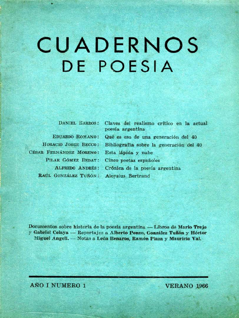 Cuadernos de Poesia 1 | PDF
