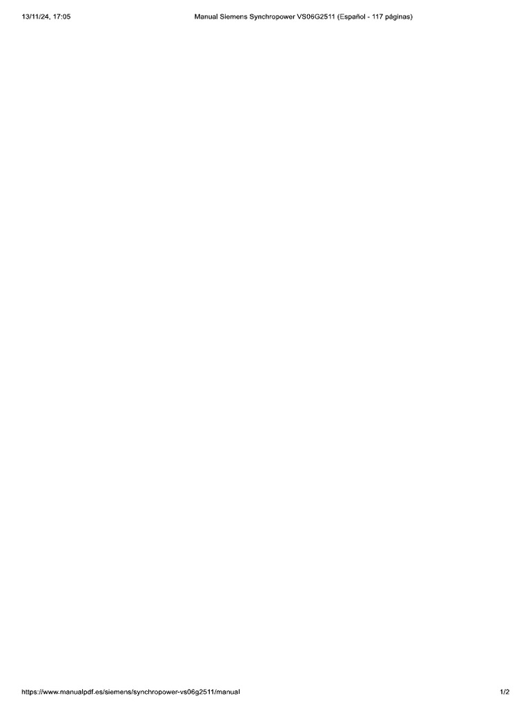 Siemens Synchropower VS06G2511 | PDF