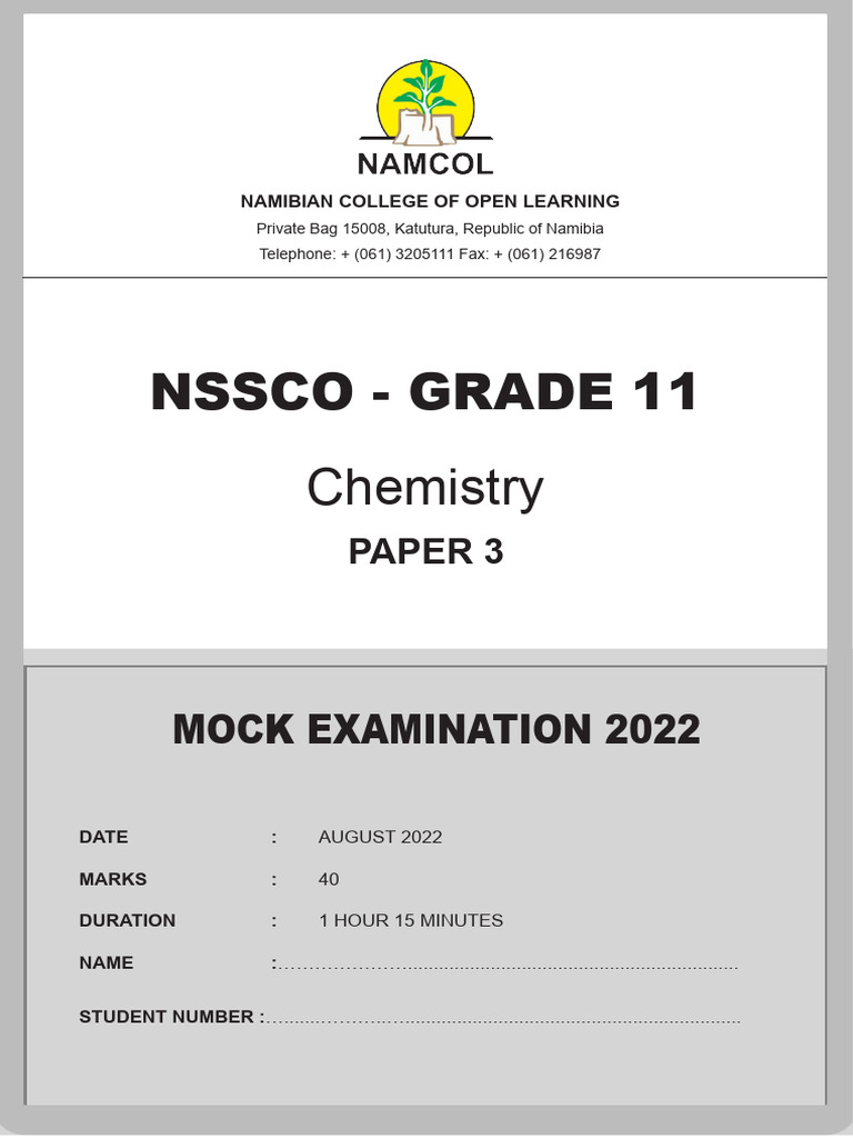OL Chemistry P3 QP | PDF | Precipitation (Chemistry) | Chemistry