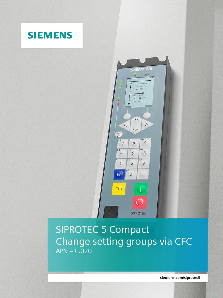 Setting Groups Via CFC 7SX800 en Ed1 | PDF | Application Software | Logic