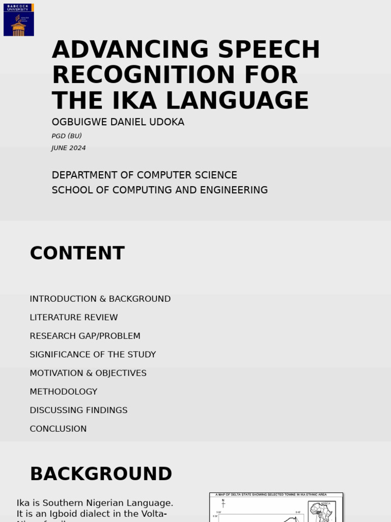 Advancing Speech Recognition For The Ika Language | PDF | Speech Recognition | Computing