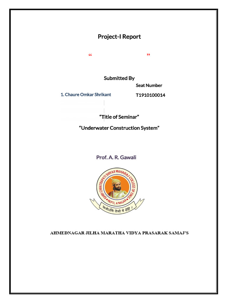 Seminar project report | PDF