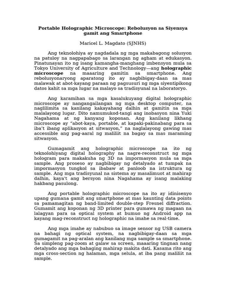 Agham at Teknolohiya | PDF