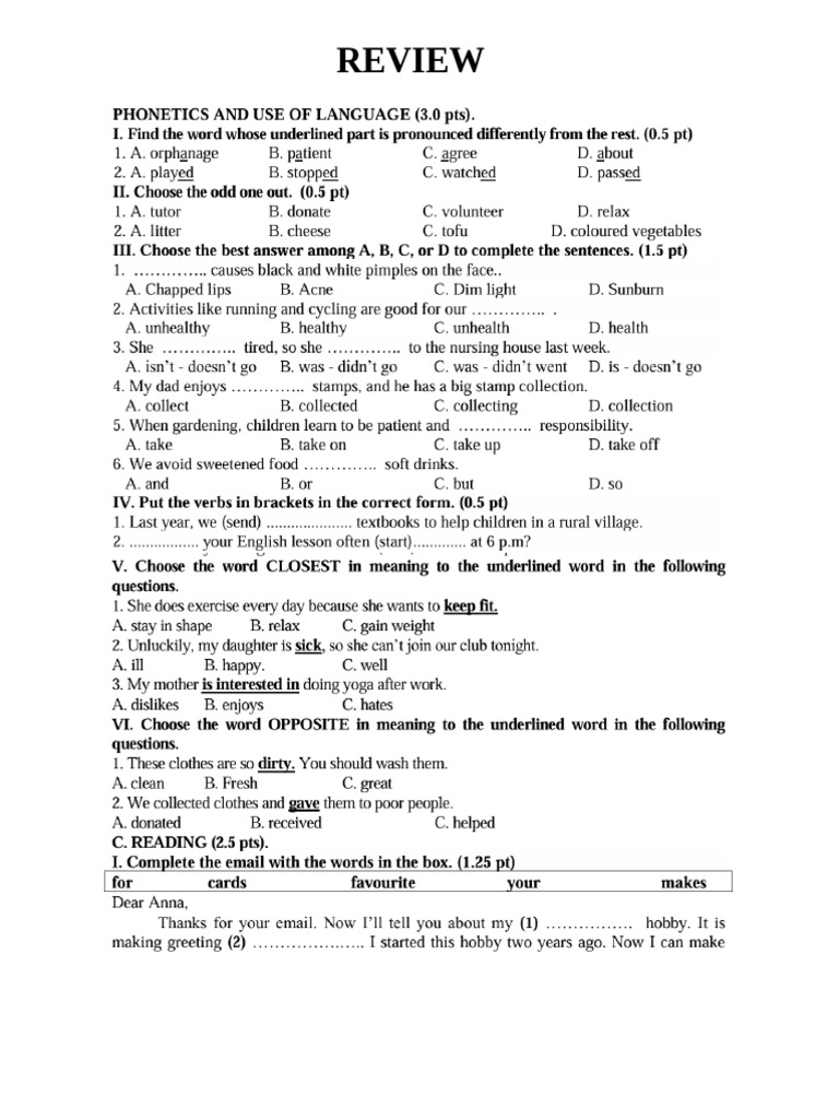27 B - Review - Grade 7 | PDF