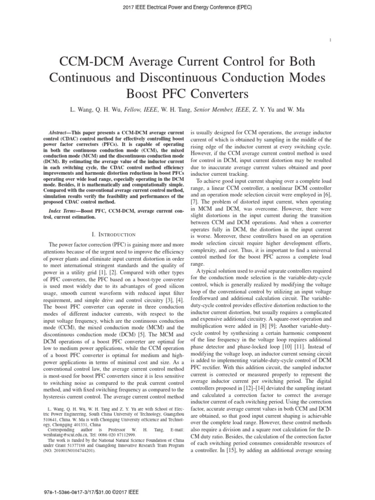 Ccm Dcm Average Current Control For Both Continuous And Discontinuous